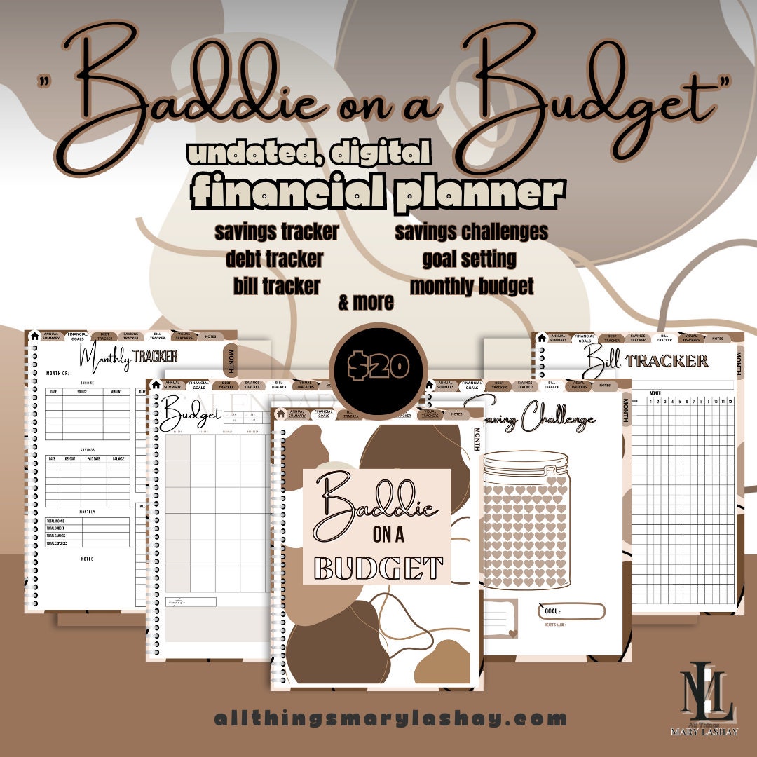 Baddie on a Budget: Undated Financial Planner (NEUTRAL) - Etsy
