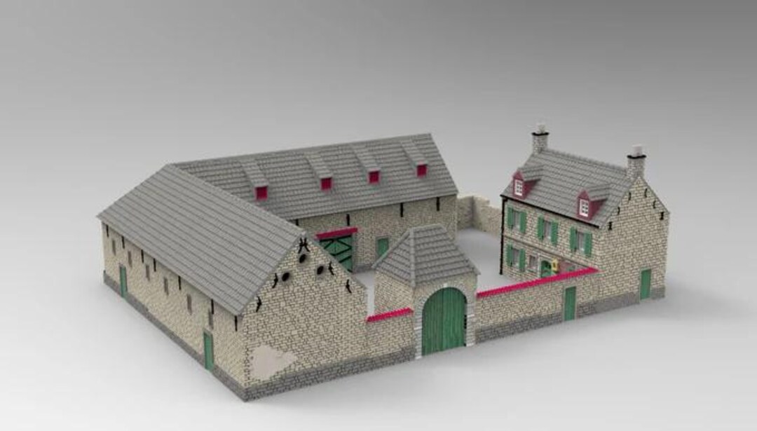 Normandy Farmstead Terrain (WW2) - 3D Printed for Histotical Wargaming ...