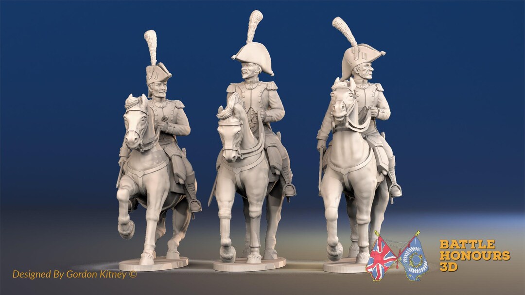 French Colonel Bicorne Set 3 - High-detail 3D Prints for Wargaming ...