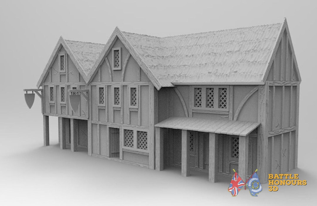 Medieval Inn - 3D Prints for Wargaming, Dioramas, Collectors,& Model ...