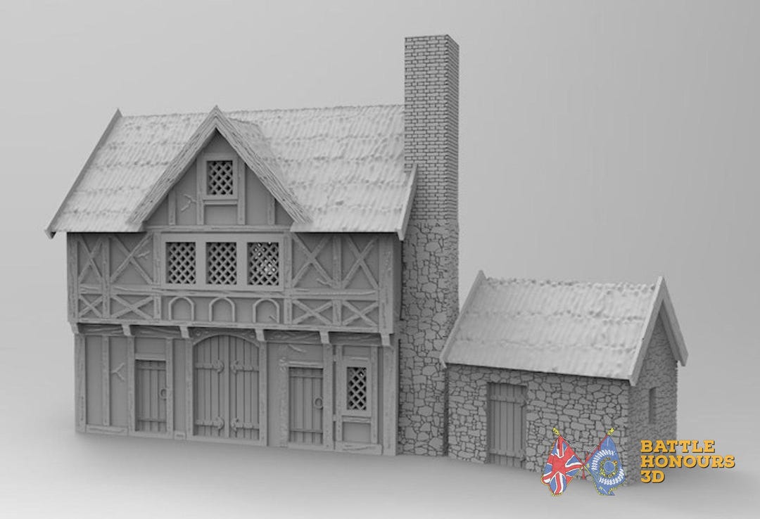 Medieval Farmhouse - High-detail 3D Prints for Wargaming, Dioramas ...