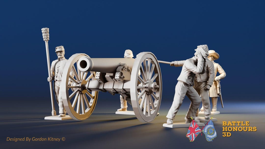 Union Artillery Firing High-detail 3D Prints for Wargaming, Dioramas ...
