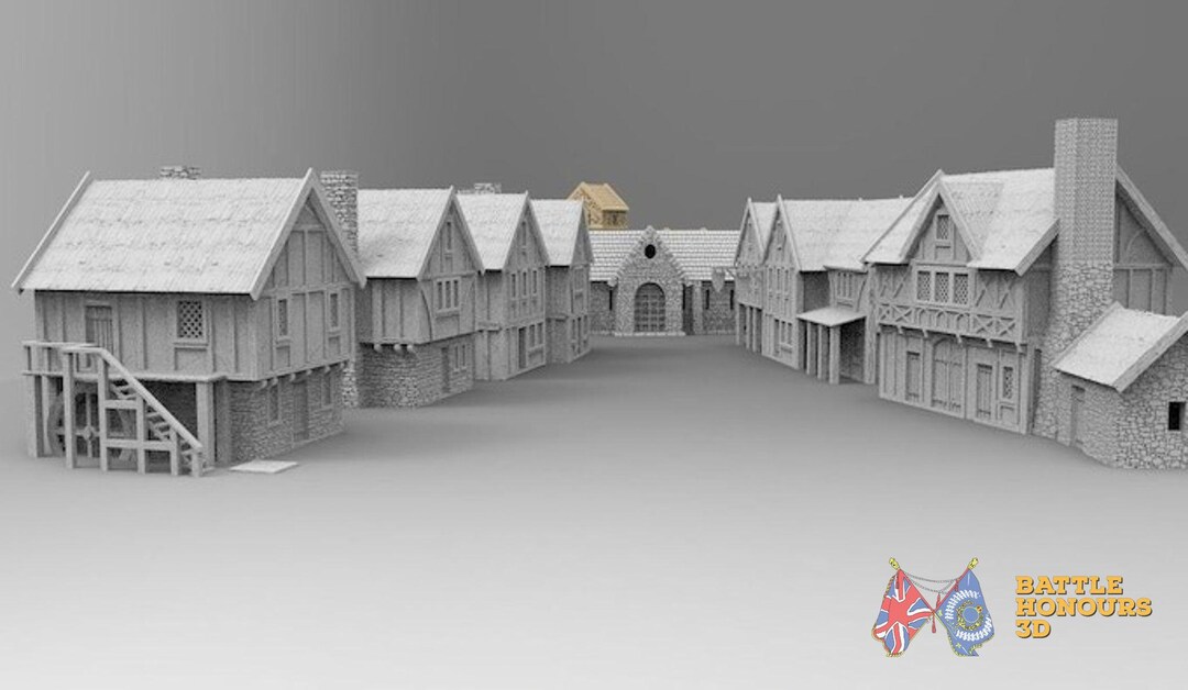 Medieval Village - High-detail 3D Prints for Wargaming, Dioramas ...