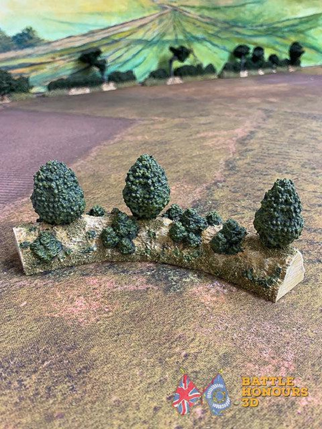 Hedgerow Curve Terrain Set - Thin bush (bocage, Normandy) (WW2) - 3D ...