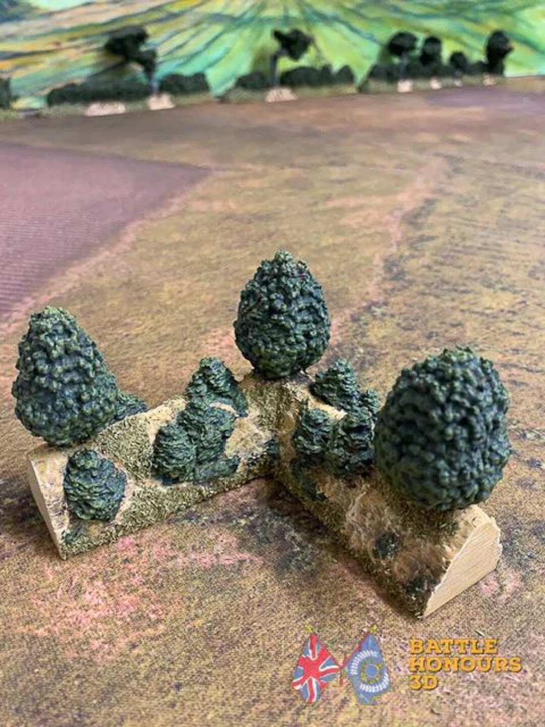 Hedgerow Corner Terrain Set - Thin bush (bocage, normandy) (WW2) - 3D ...