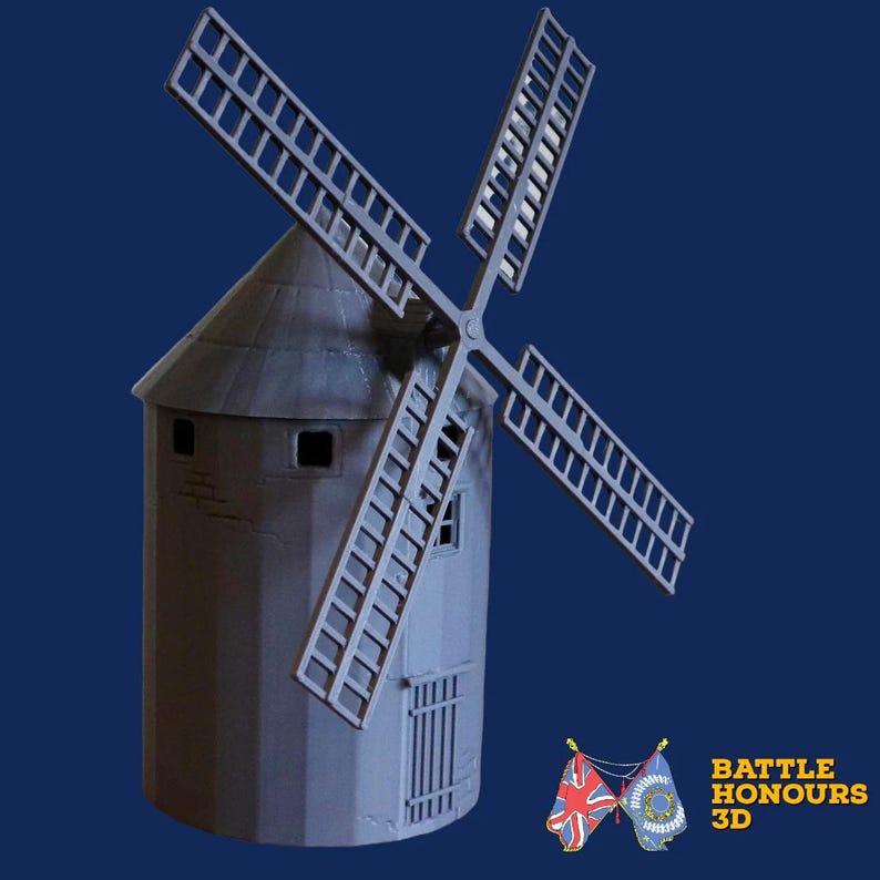Mediterranean Windmill - 3D Printed for Histotical Wargaming & Dioramas ...