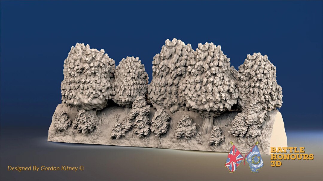 Hedgerow Straights Terrain Set - Thick bush (bocage, normandy) (WW2 ...