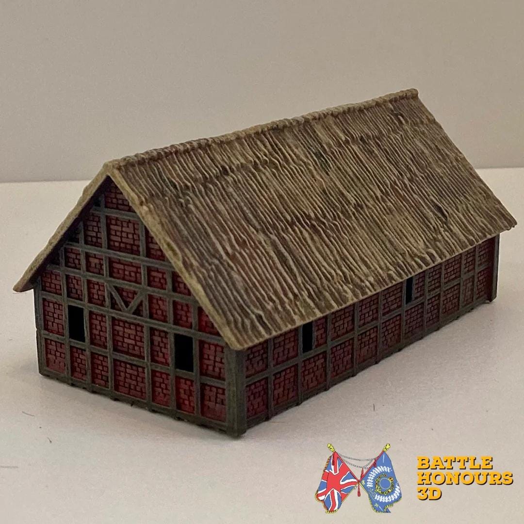 North German Barn - 3D Printed for Histotical Wargaming & Dioramas. - Etsy