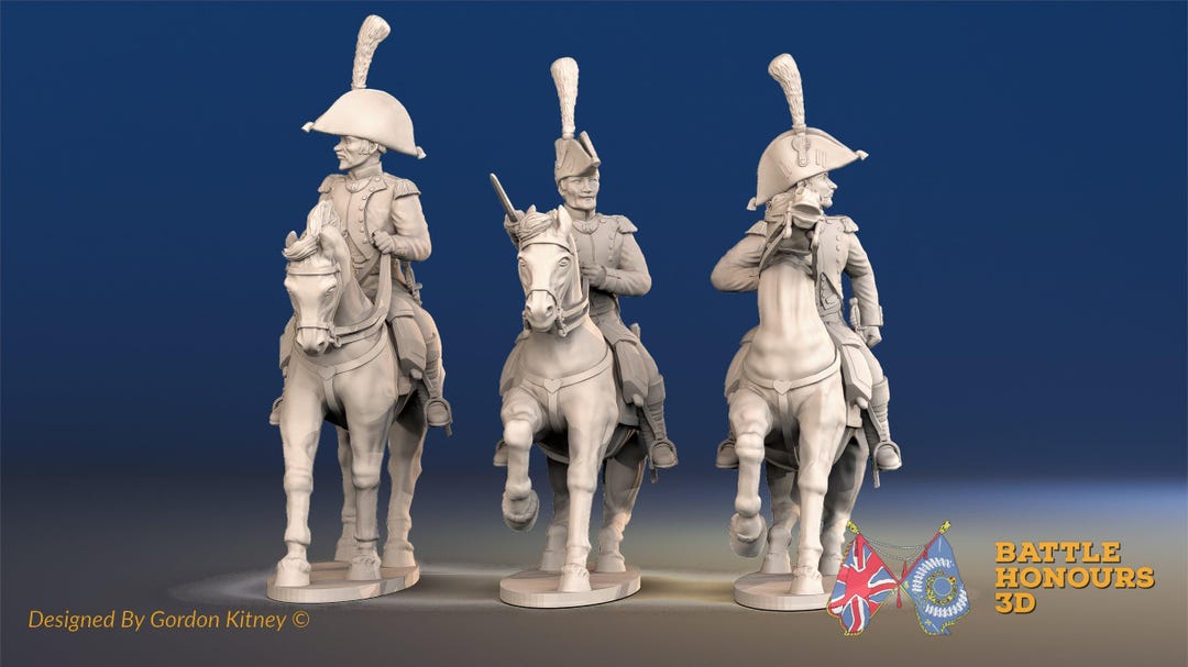 French Colonel Bicorne Set 2 - High-detail 3D Prints for Wargaming ...