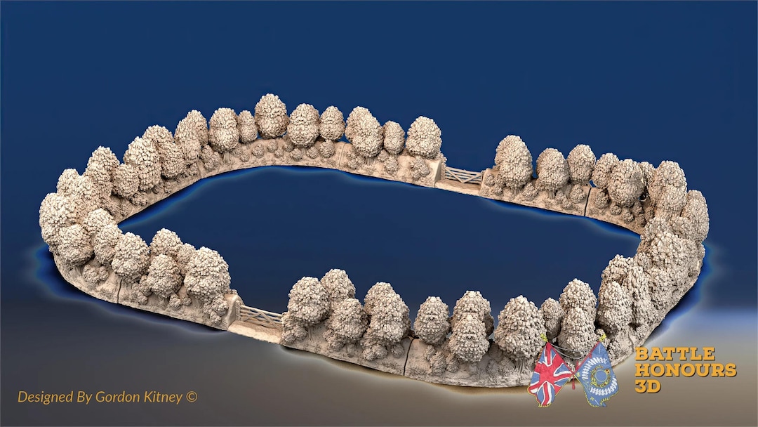 Hedgerow Oval Enclosure Terrain - Thick bush (bocage, normandy) (WW2 ...