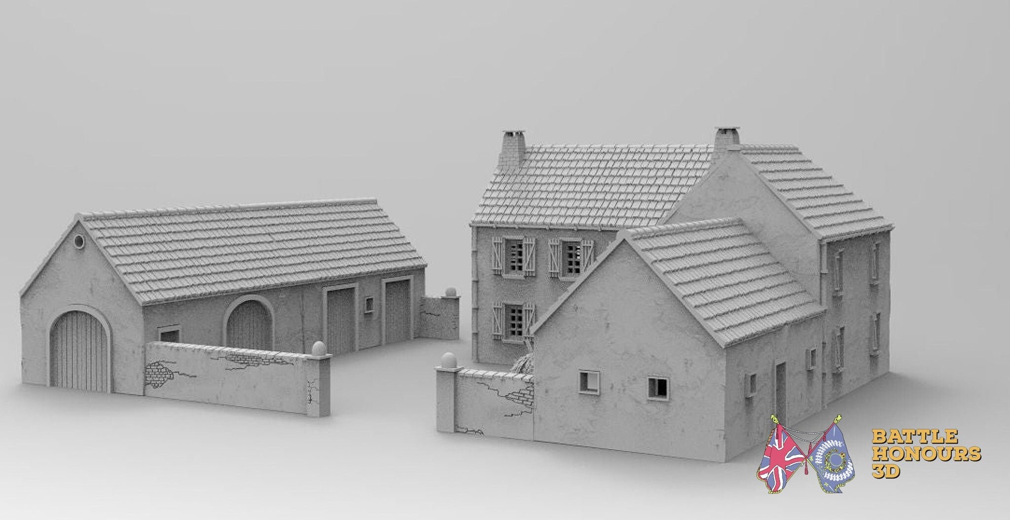 French Farmhouse Variant 3 6mm, 10mm, 15mm, 20mm, 25mm, 28mm wargames ...