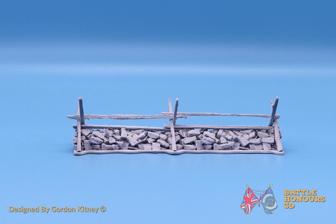 Split Rail and Stone Wall Fence V5 - 3D Prints for Wargaming, Dioramas ...