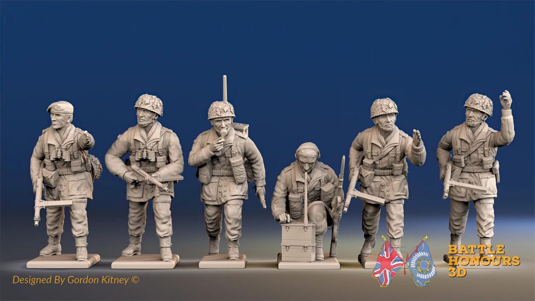 British Paratroopers Helmet Command - 3D Prints for Wargaming, Dioramas ...