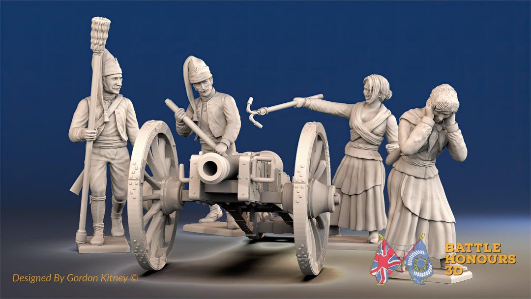 Spanish Artillery Forage With Females Firing - High-detail 3D Prints ...