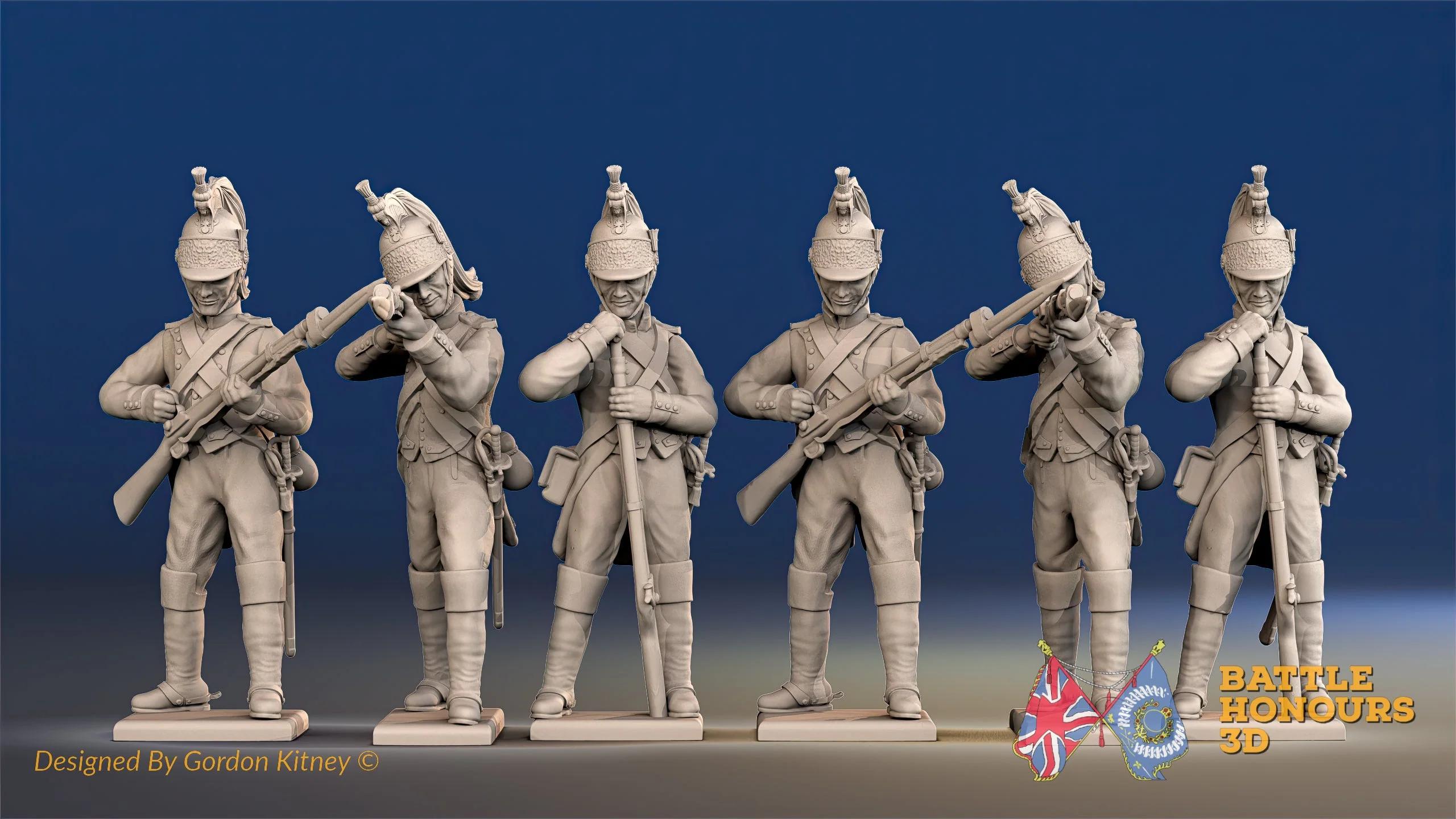 French Dismounted Cavalry Dragoon Loading Firing - 3D Printed for ...