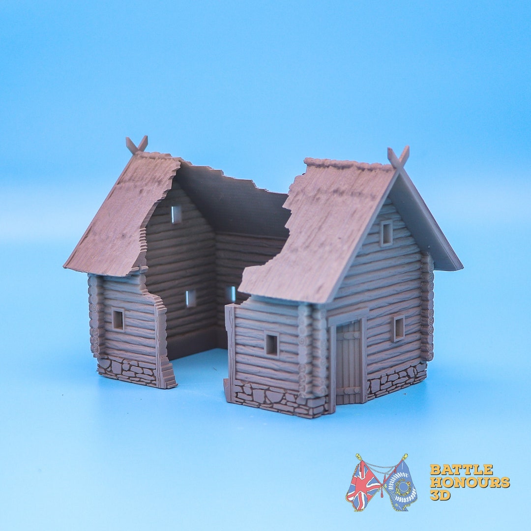 Russian Damaged Barn 6mm, 10mm, 15mm, 20mm, 25mm, 28mm wargames ...