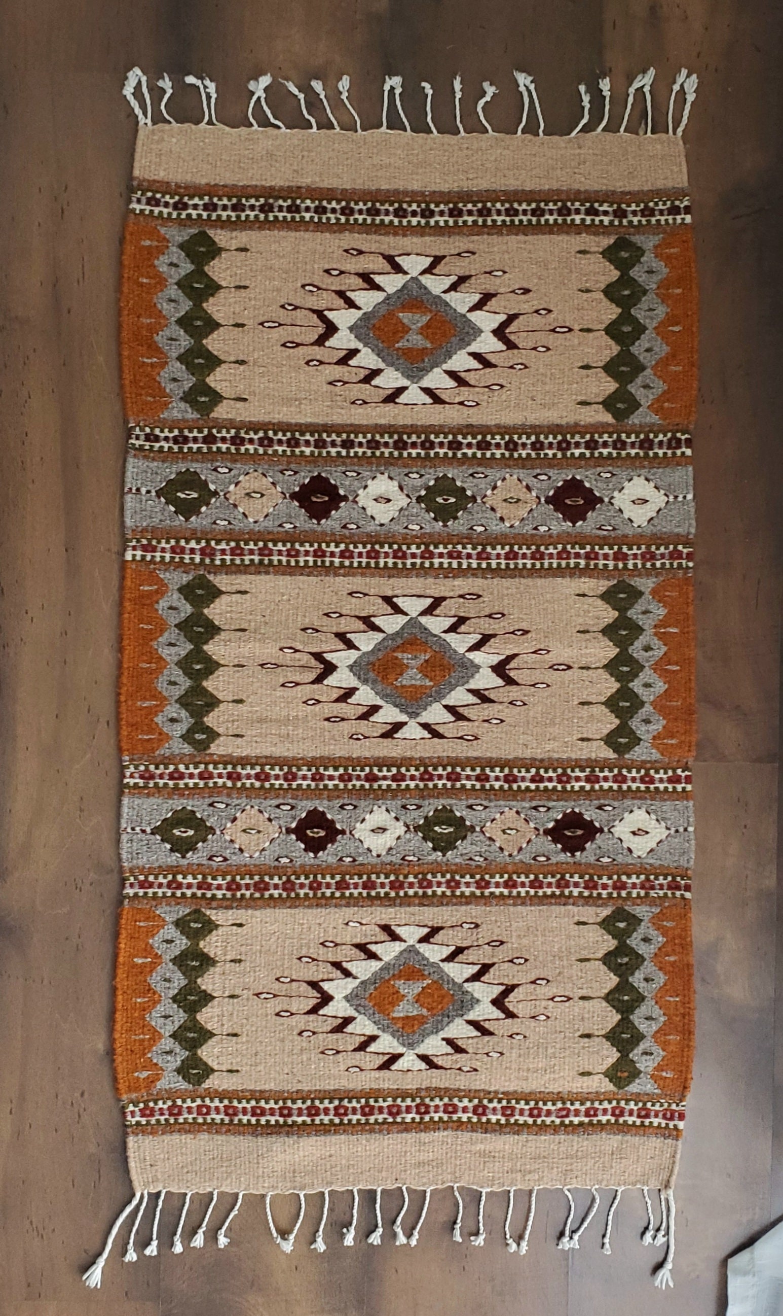 One of a Kind Traditional Aztec Mexican Rug/tapestry - Etsy