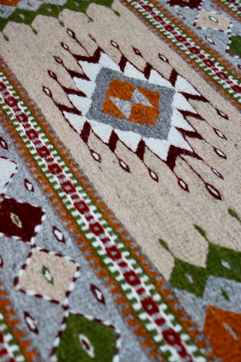 One of a Kind Traditional Aztec Mexican Rug/tapestry - Etsy