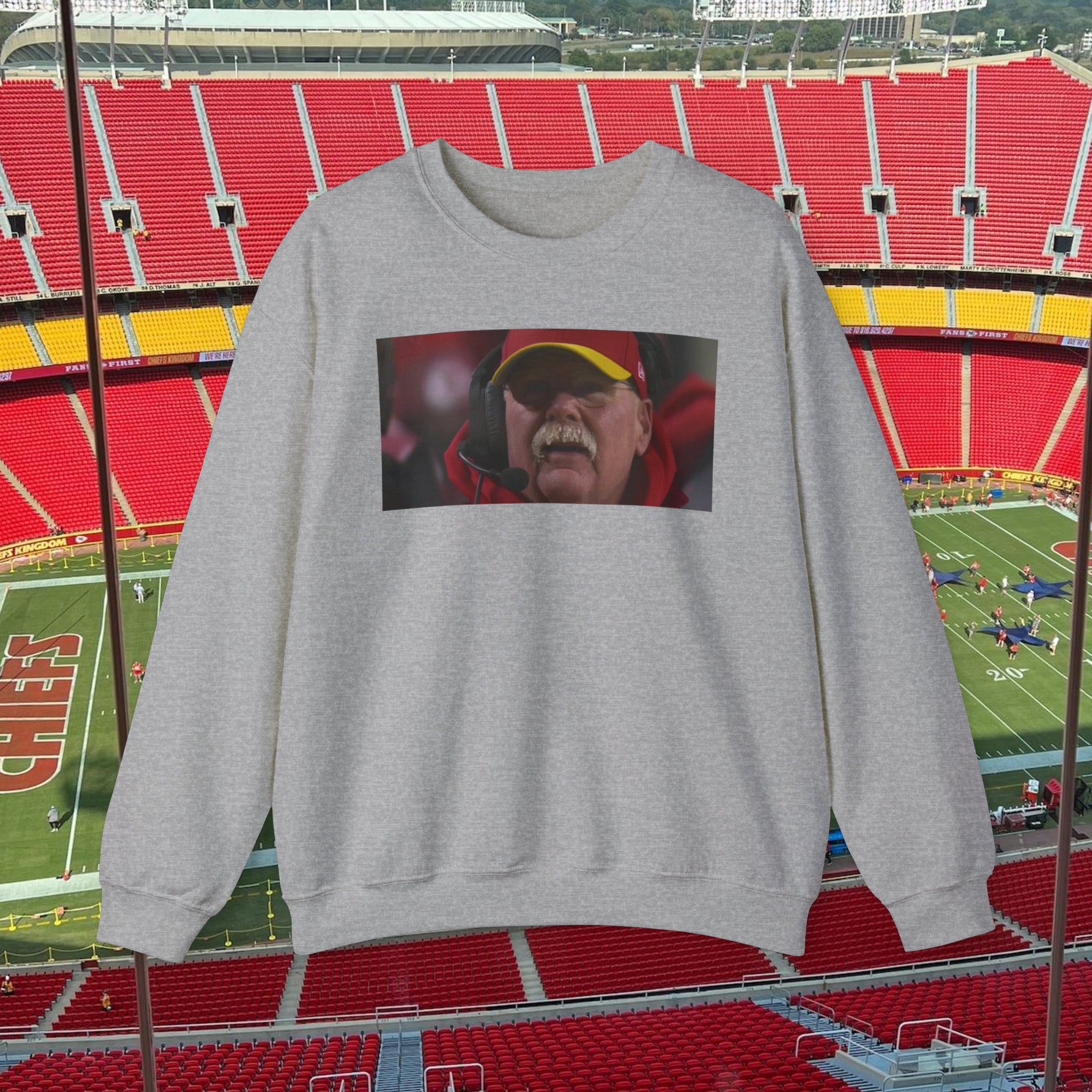 Super Bowl Champs Andy Reid Frozen Mustache Unisex Heavy Blend ...