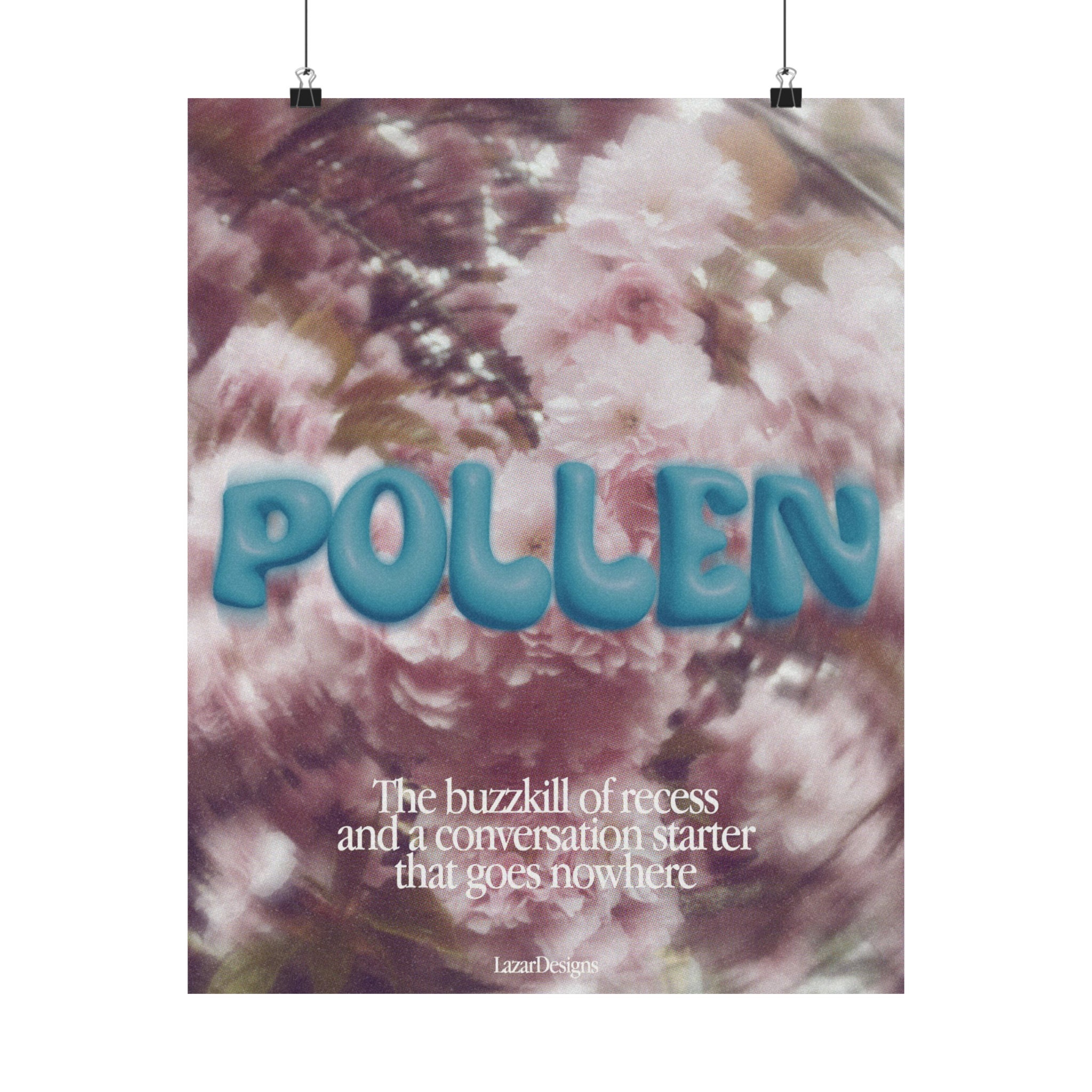 Pollen Matte Poster Funny Poster, Abstract Poster, Print Art, Flower ...