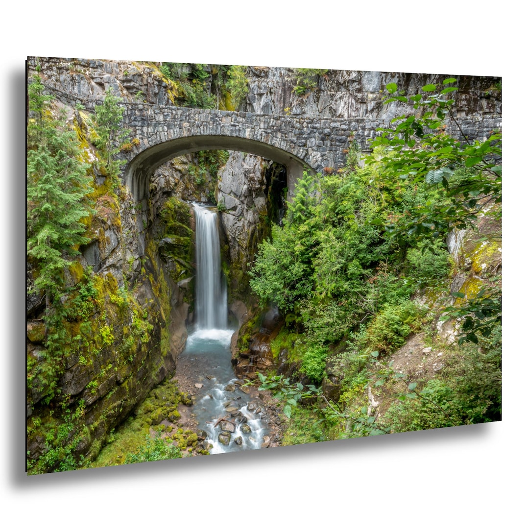 Waterfall Under a Bridge, Rain Forest, Stone Bridge, Washington Park - Etsy