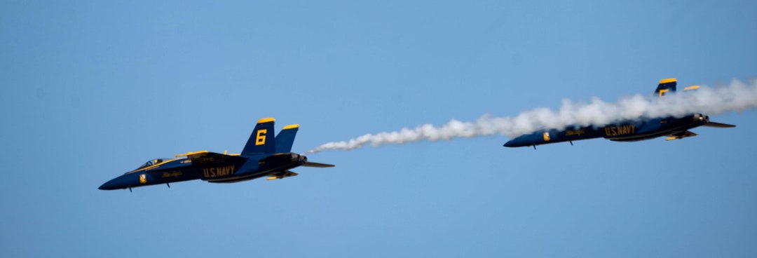 Blue Angels F-16 Aircraft in Flight Photo Wall Art, Navy Air Show ...