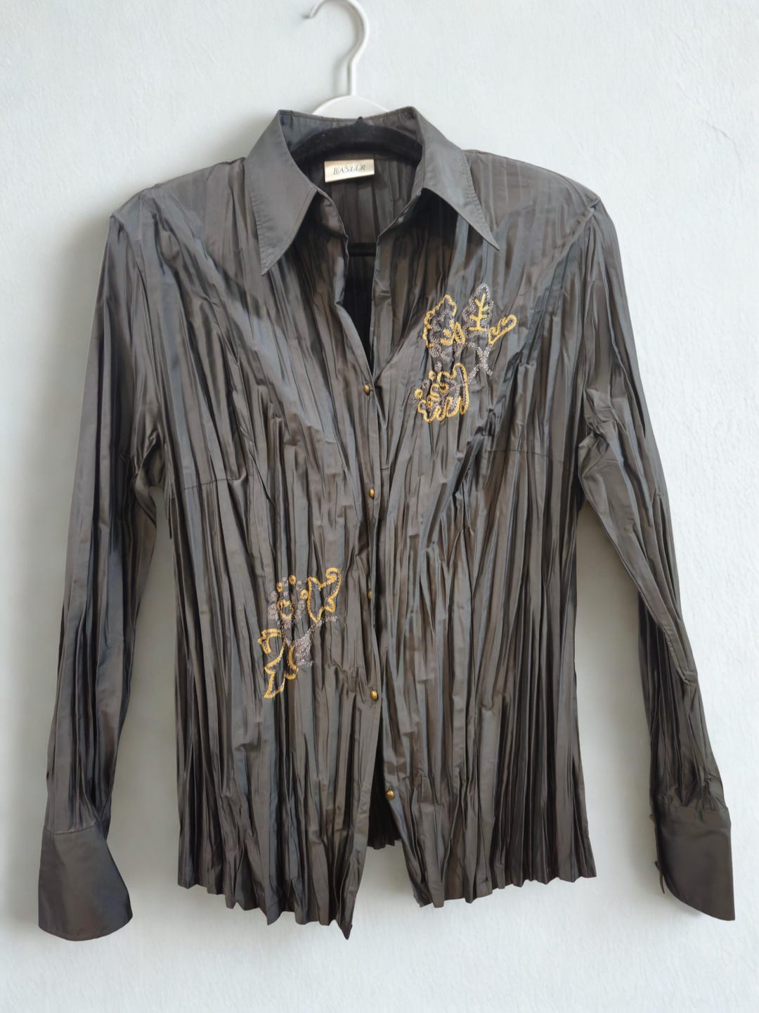 Basler Gold Embroidered Blouse - Etsy
