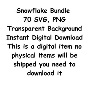 Snowflake SVG Bundle: 70 Winter Cut Files (digital Download) - Etsy