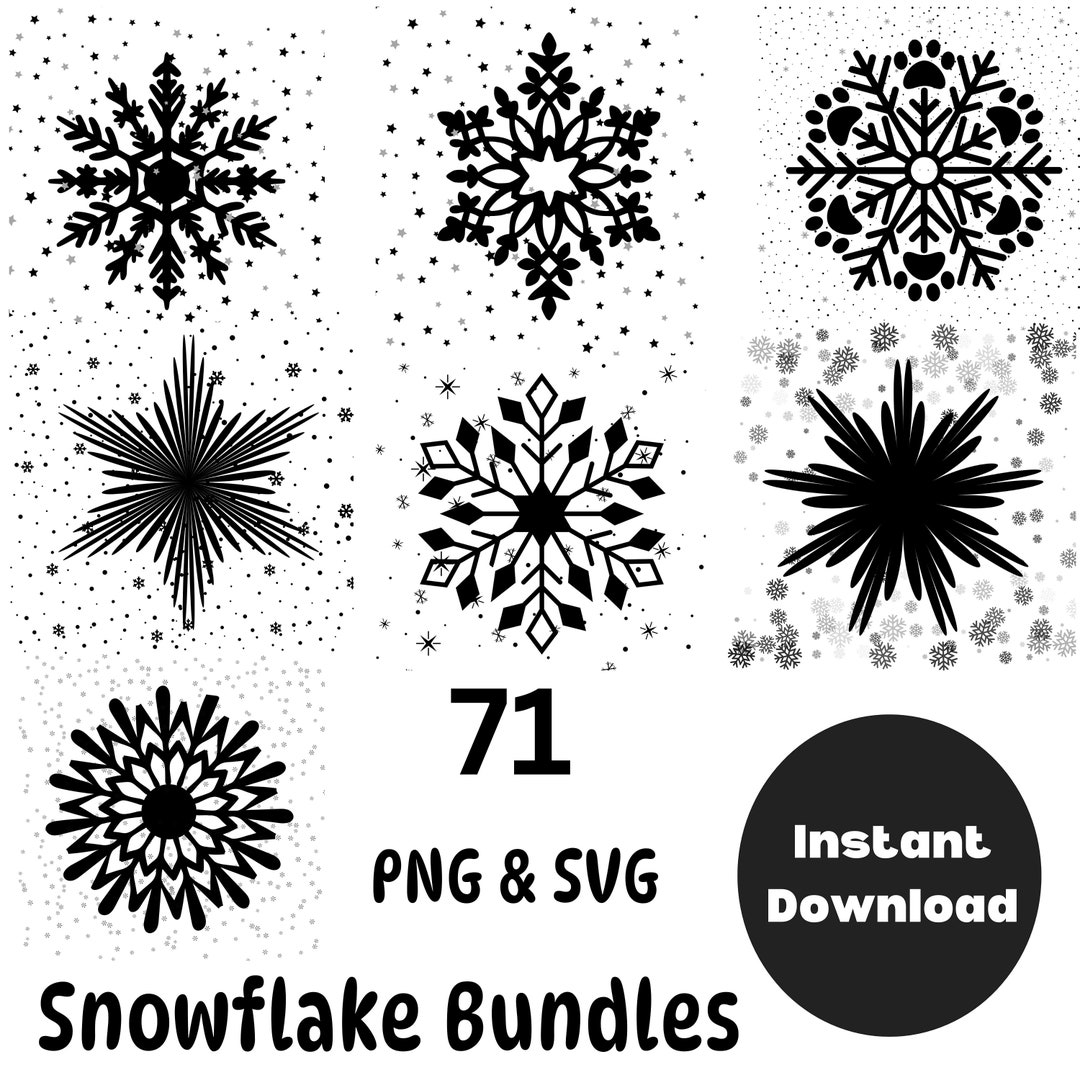 Snowflake SVG, Snowflake PNG, Snowflake Decoration, Christmas Ornaments ...