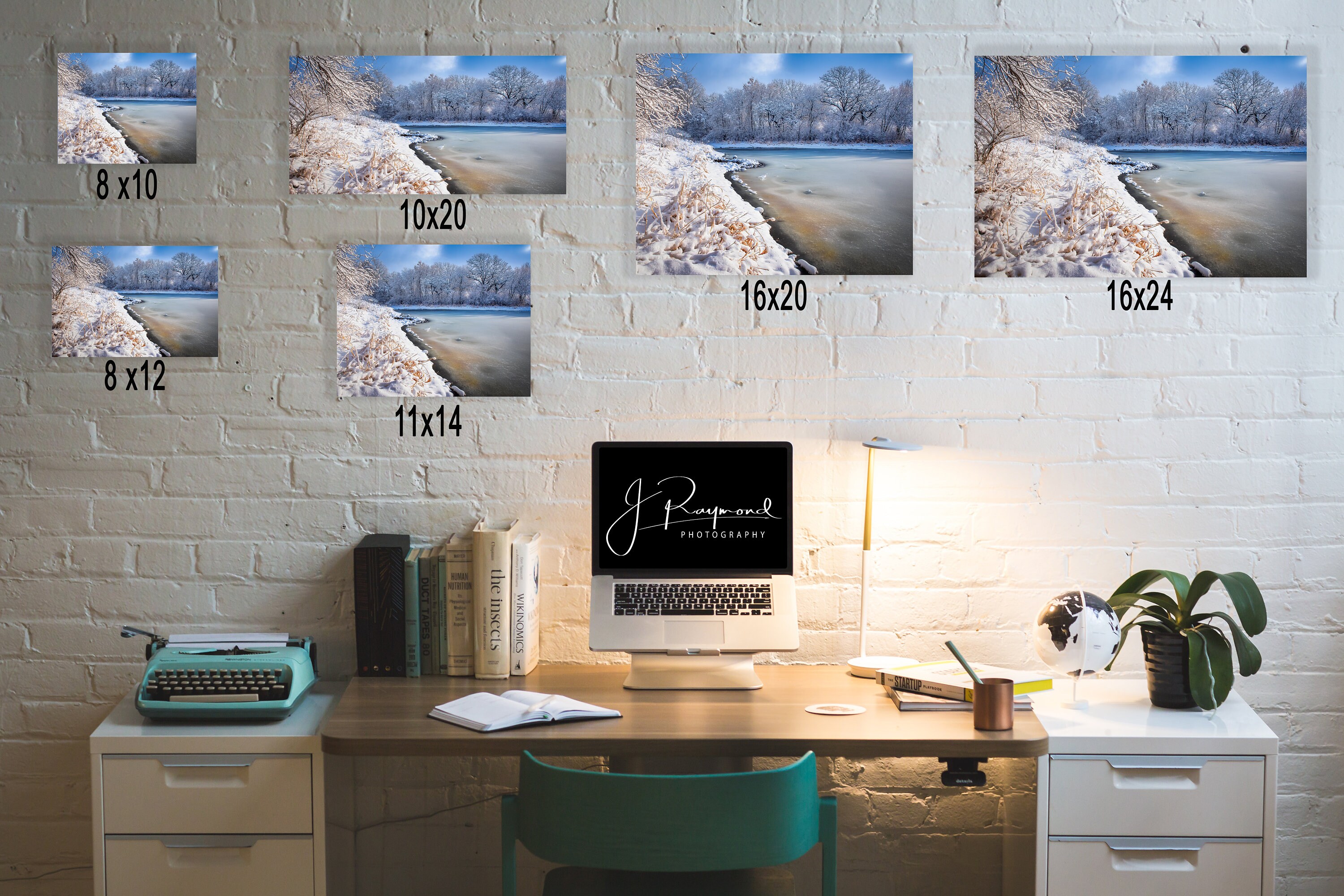 First Snowfall on Midwestern Winter Lake Wall Art Photography Wall ...