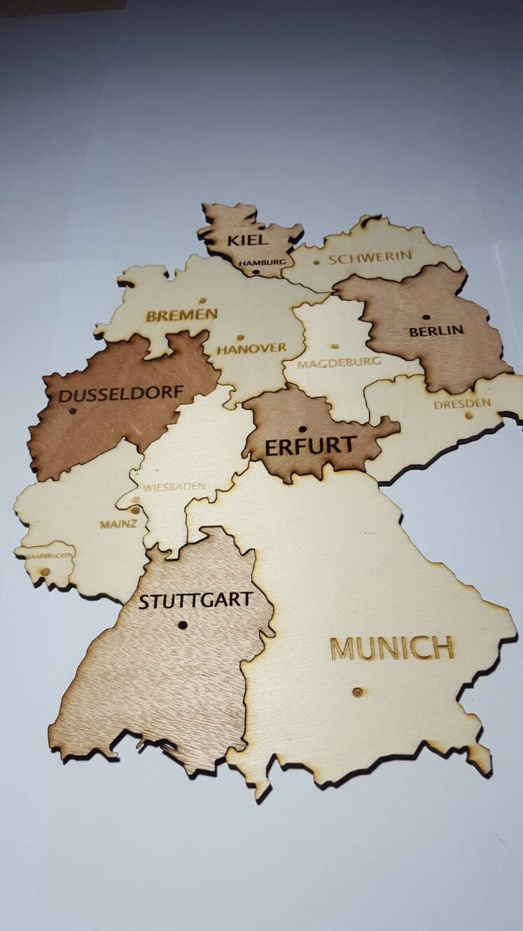 Germany Map 3d Laser Cut File - Etsy