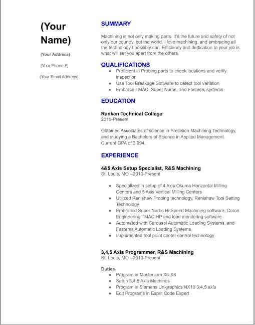 Resume - Digital Download Template - Etsy