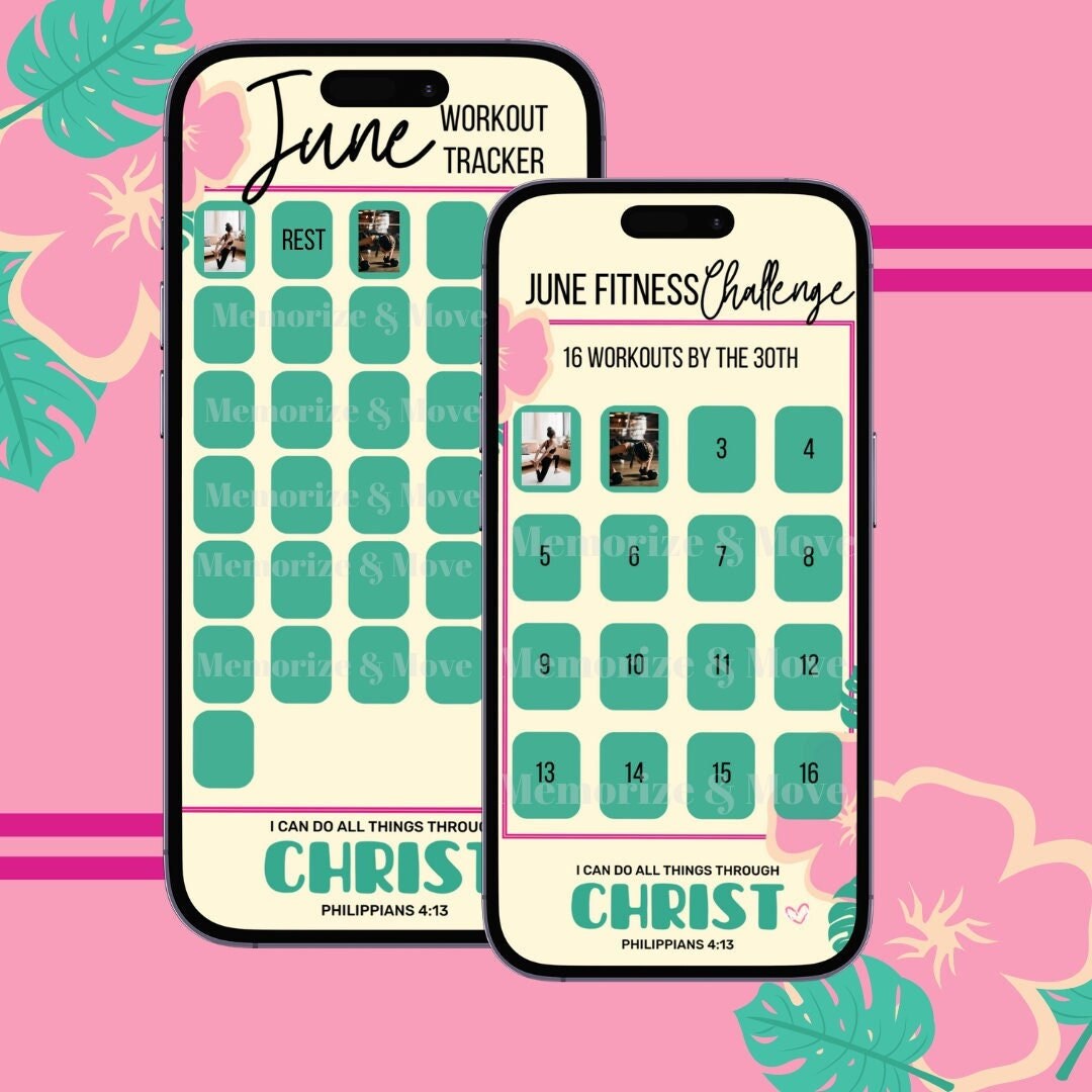 June • Sweaty Selfie Workout Tracker • Fitness Challenge • Bodi • Bible ...