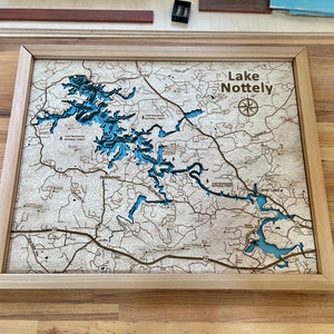 Laser Cut and Engrave File for Lake Nottely in Georgia - Etsy