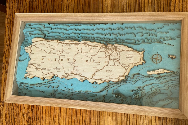 Laser Engrave and Cut Files for Map of Puerto Rico - Etsy