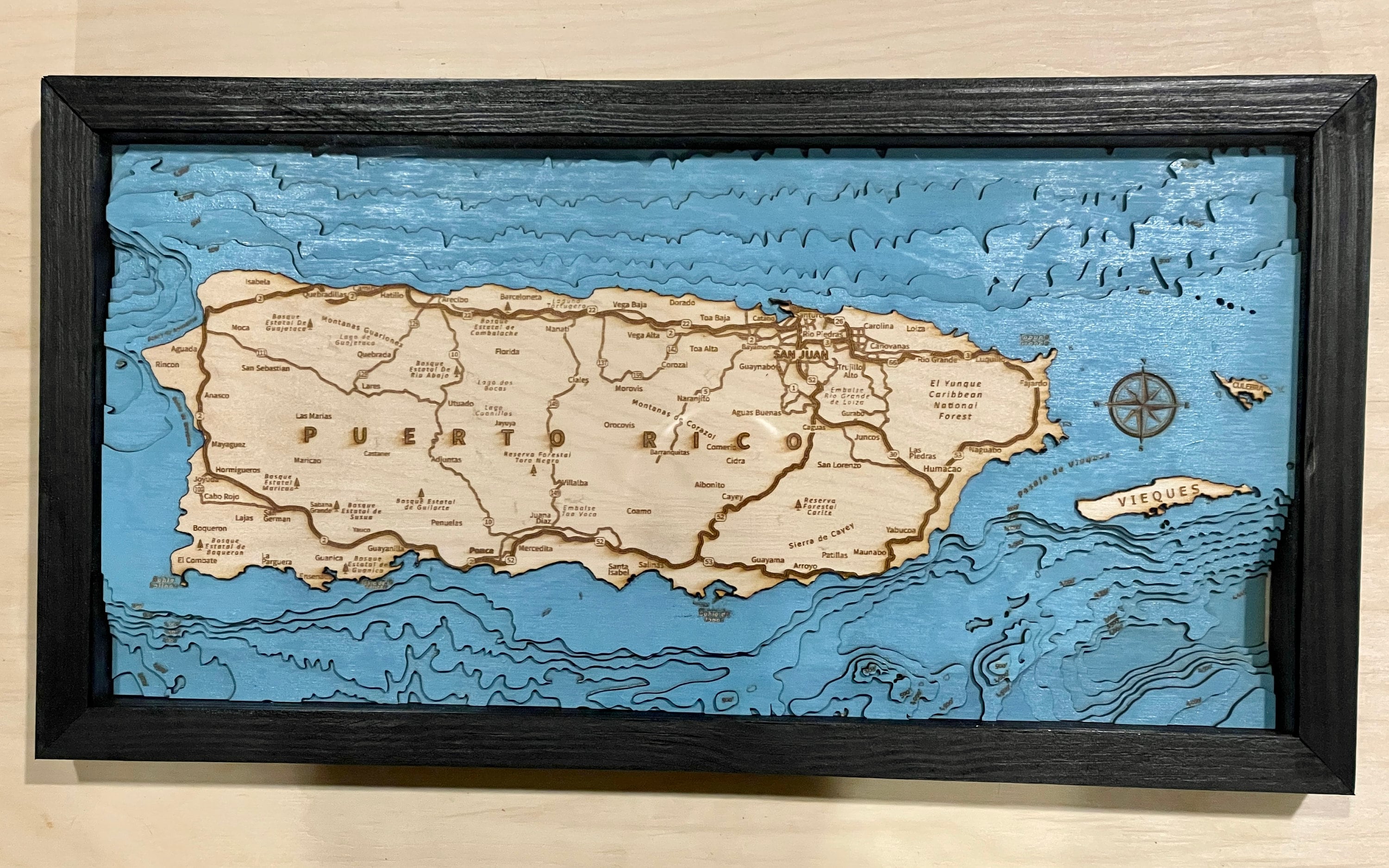 Laser Engrave and Cut Files for Map of Puerto Rico - Etsy