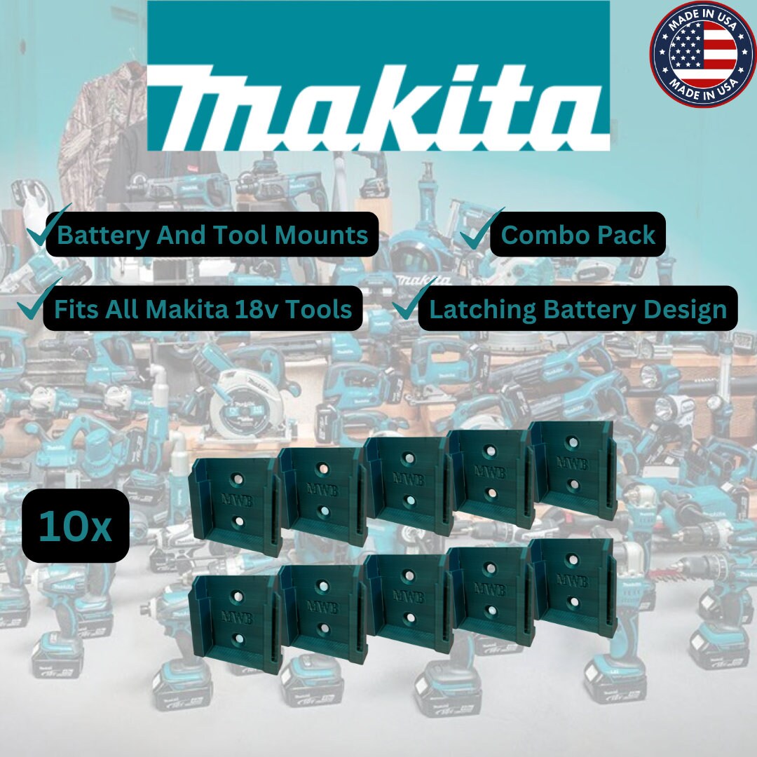 10 Piece Combo Pack! Makita 18v Tool Mounts/holders/hangers -heavy Duty ...