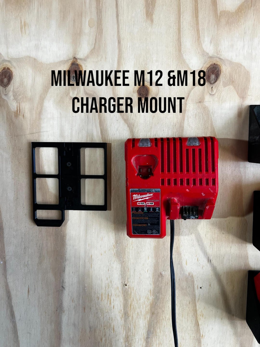 Wall Mount Bracket for Milwaukee M12/M18 Charger 48-59-1812 | Durable ...