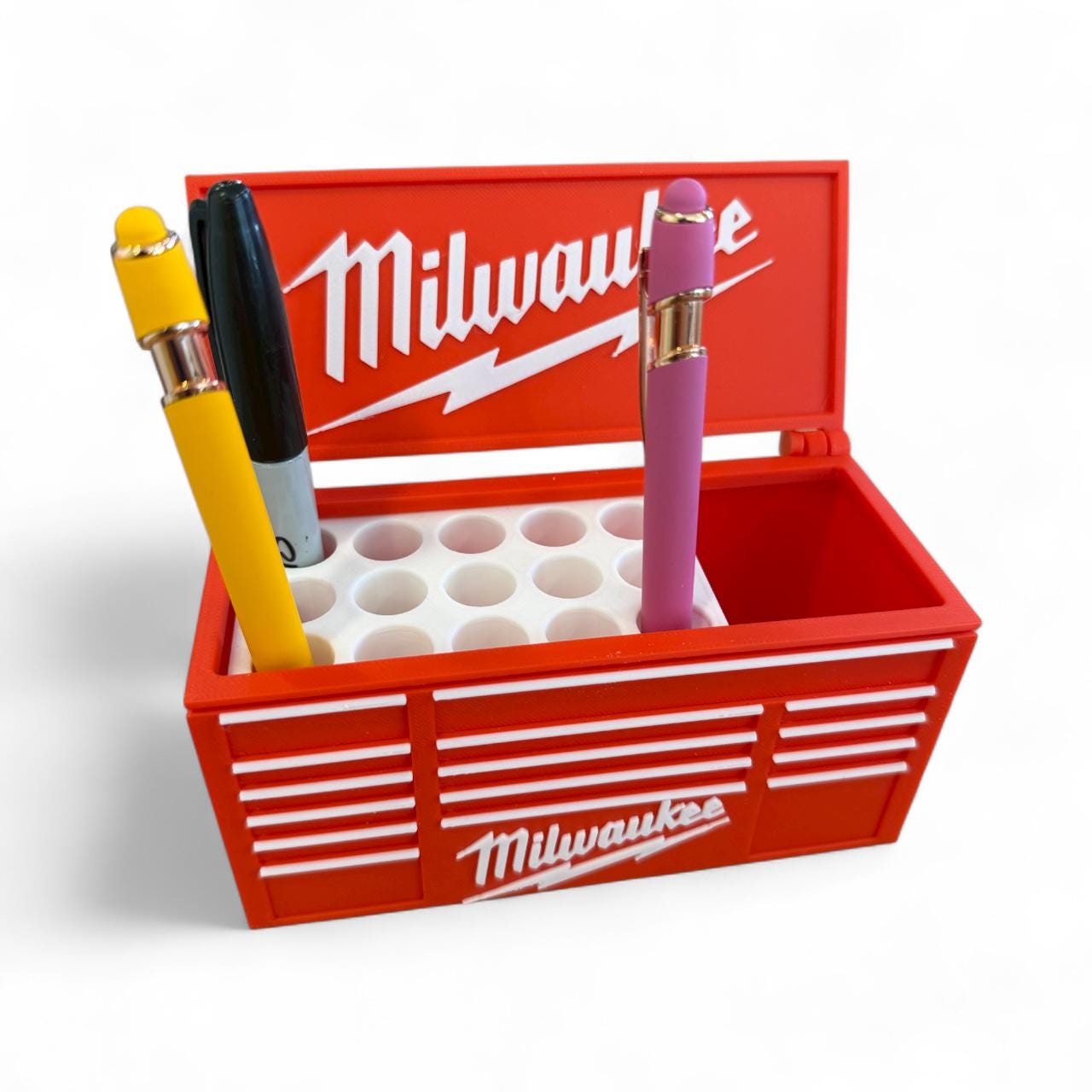 Milwaukee Workbench Toolbox Pen Holder – Tool Box Organizer for Desk ...