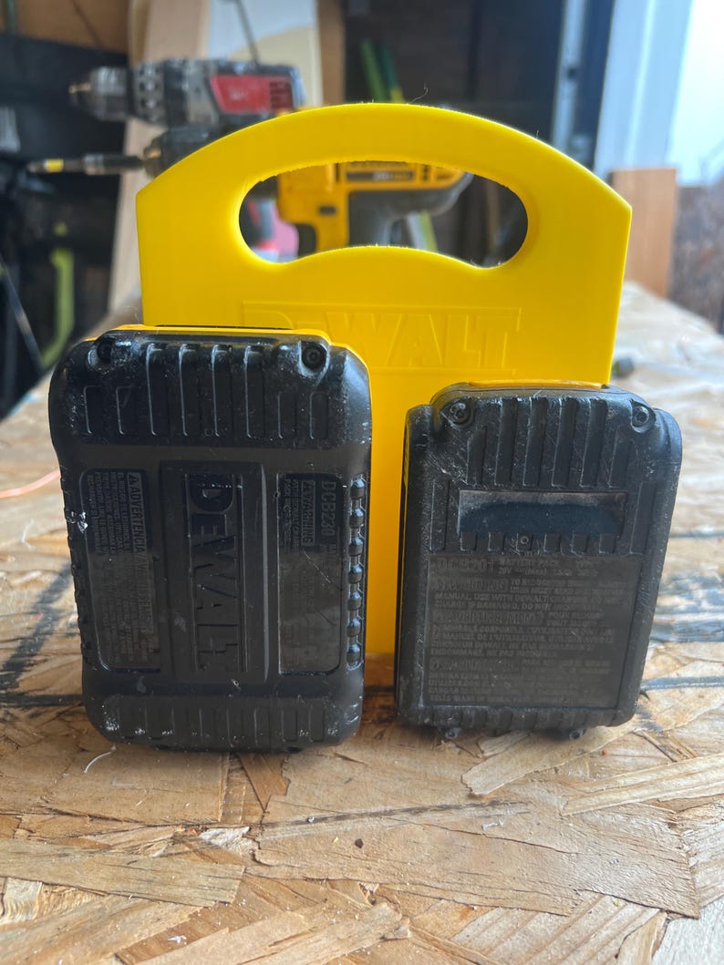 Dewalt 20V Battery Carrier| 2 Sided Caddy Holds up to 4 20V Batteries ...