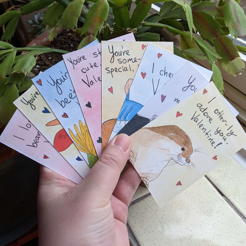 Mini Valentine Cards - Etsy