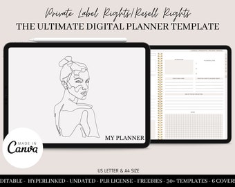 PLR Digital Planner Template Canva Commercial Use Editable - Etsy
