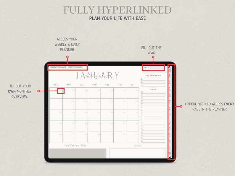 Commercial Use Digital Planner Template Canva Editable Canva - Etsy