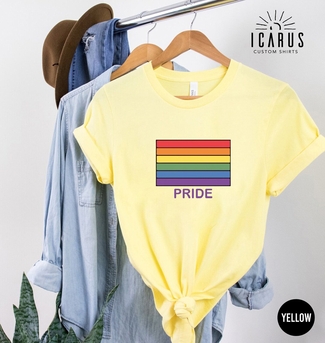 Rainbow Flag Pride Shirt, LGBTQ Pride Month Gifts, Rainbow Tee ...