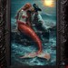 Mermaid Reaching the Surface Art Print Sea Siren Poster, Fantasy Decor ...