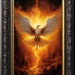 Fire Phoenix Art Print, Fire Bird Picture, Dark Academia Poster, Gothic ...