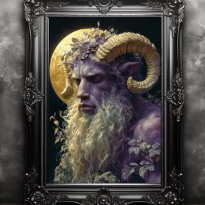 Lilac Satyr Fine Art Print Fantasy Greek Mythology Picture, Witchy Dark ...
