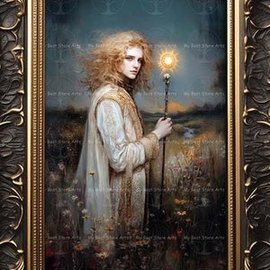 Belenus Art Print - Celtic God of Light Picture, Folklore Cottagecore ...