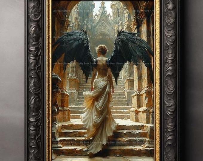 Succubus Lilith Art Print Dark Academia Poster, Underworld Goddess Wall Decor, Demon Queen ...