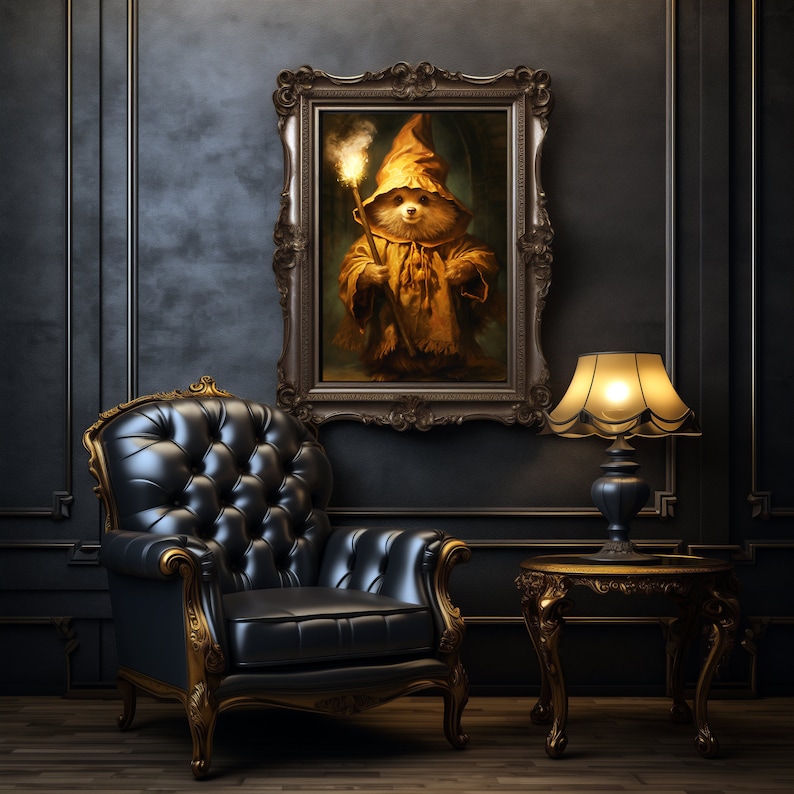 Moonlit Wizard Bear Fine Art Print, Enchanting Nursery Wall Decor ...